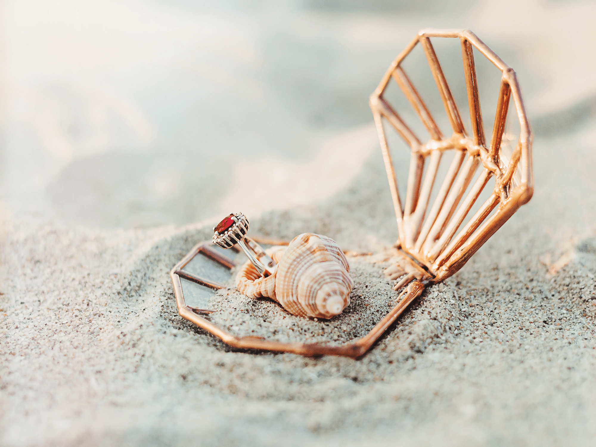 Seashell Ring Box | Beach Wedding Decor by Waen