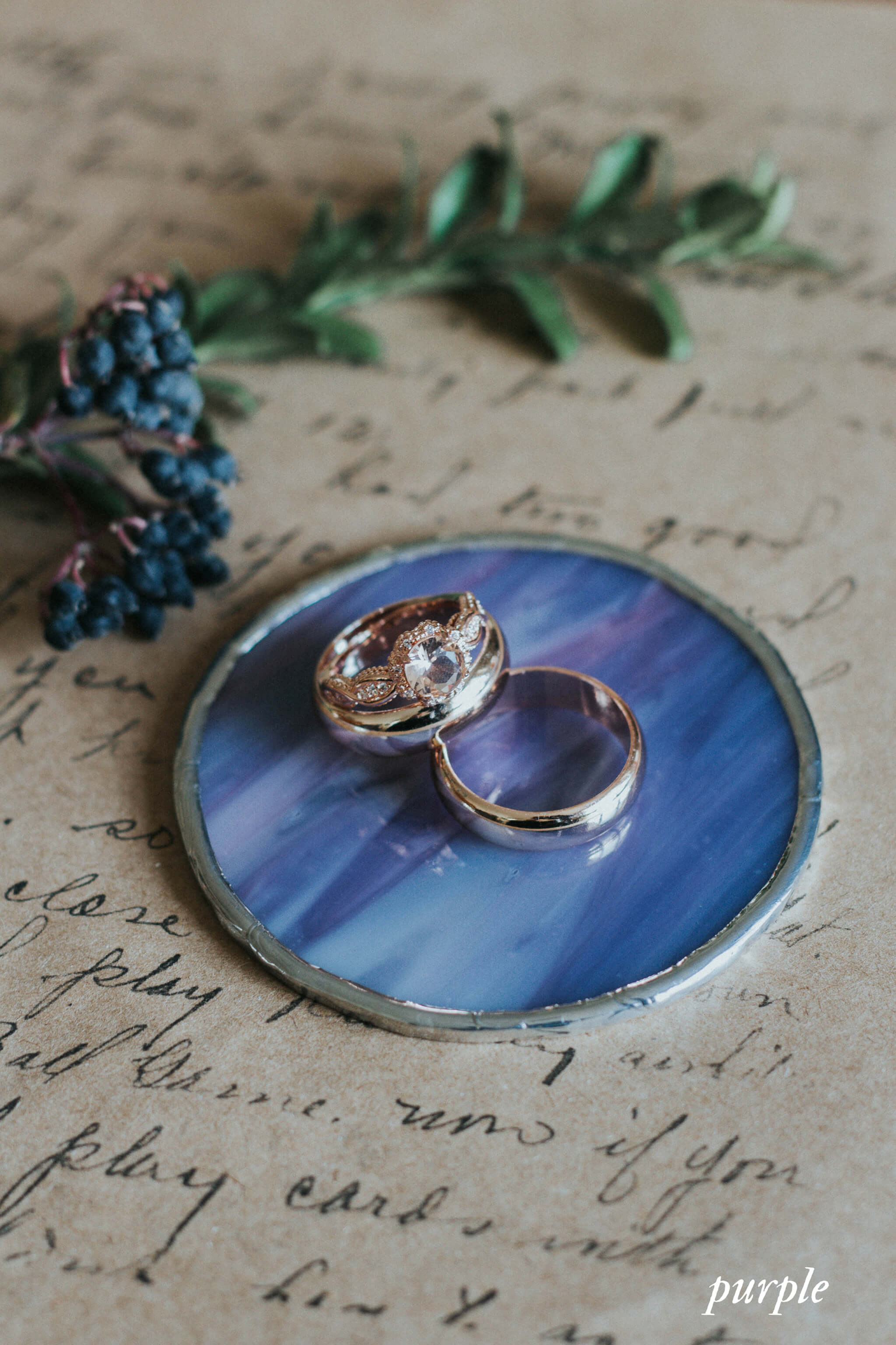 Custom Initial Ring Dish for Weddings & Engagements by Waen