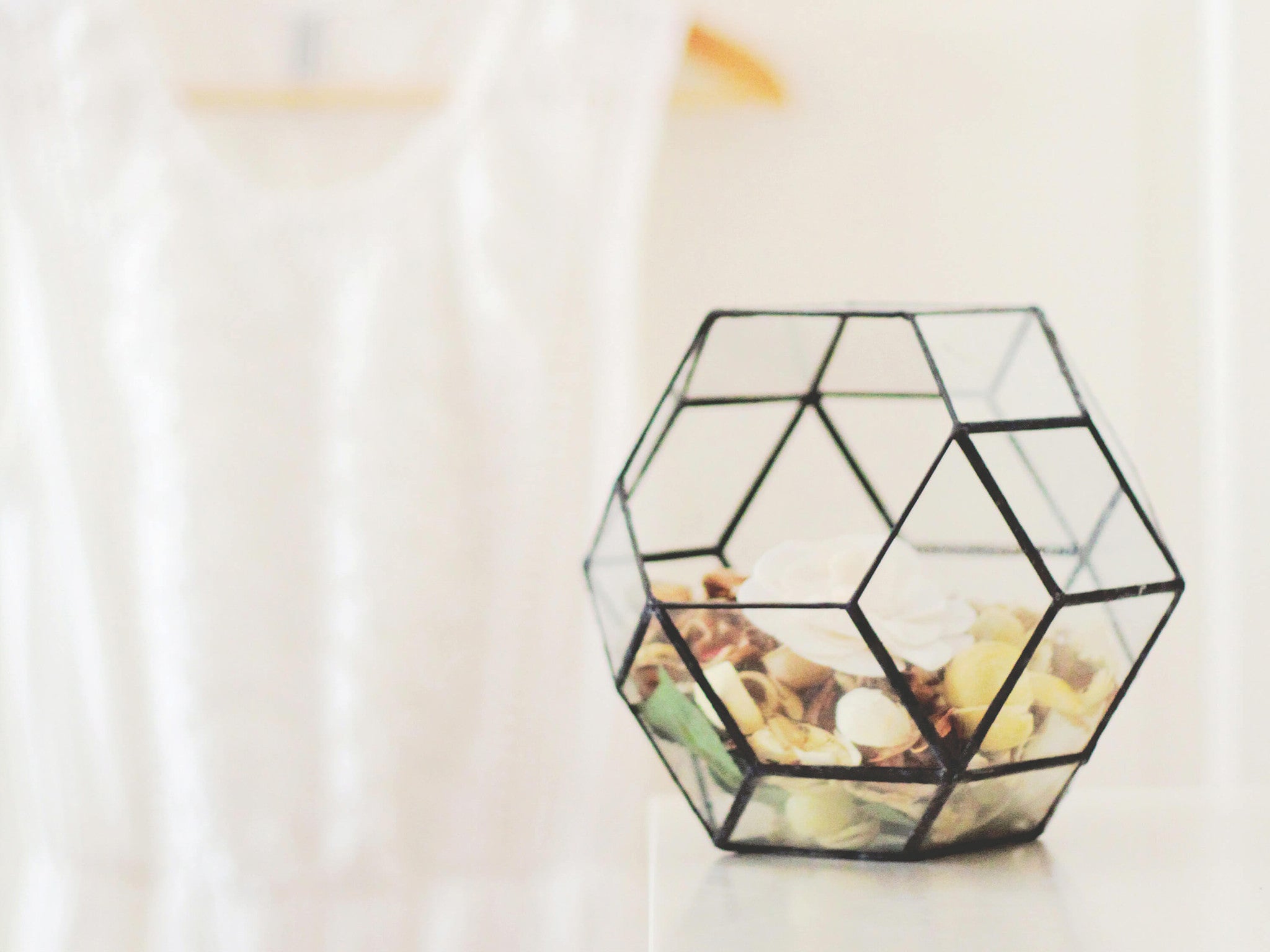 Stained Glass Geometric Terrarium Container by Waen