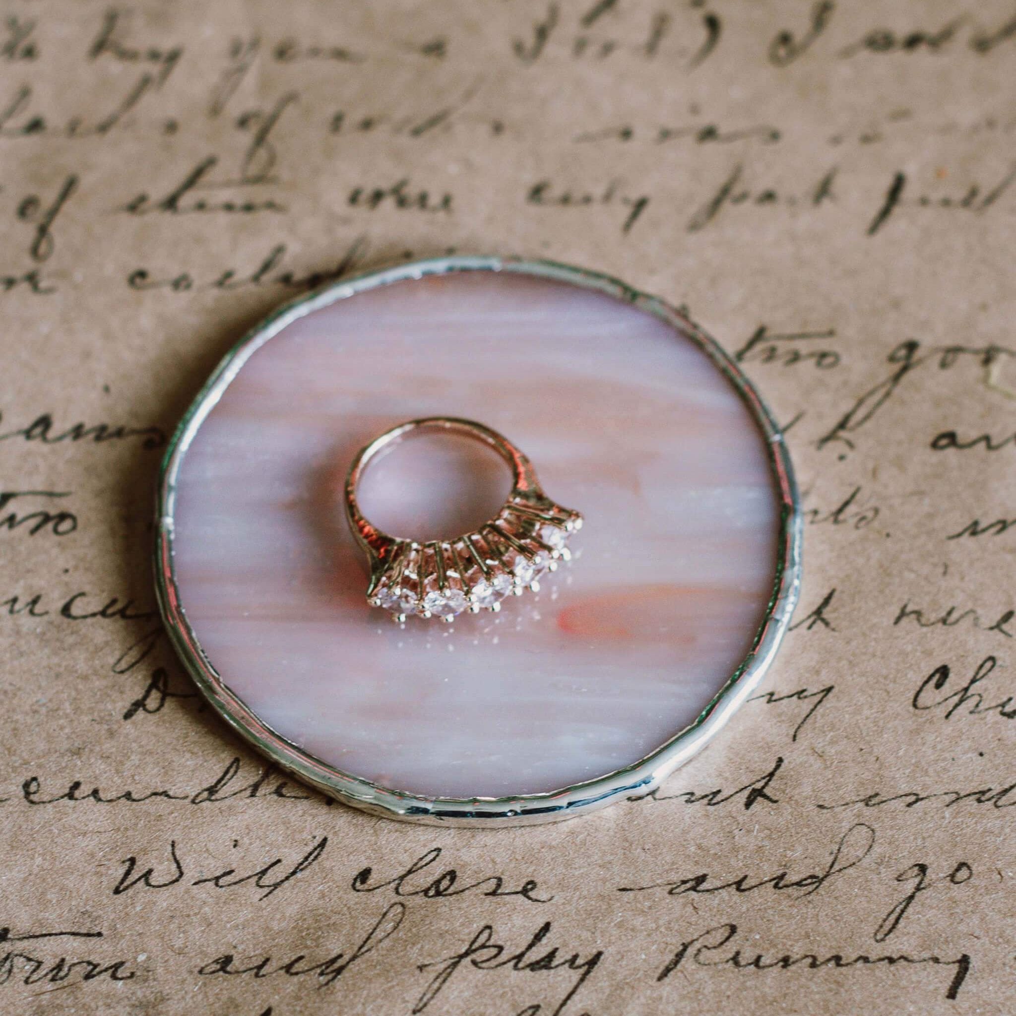 Custom Initial Ring Dish for Weddings & Engagements by Waen