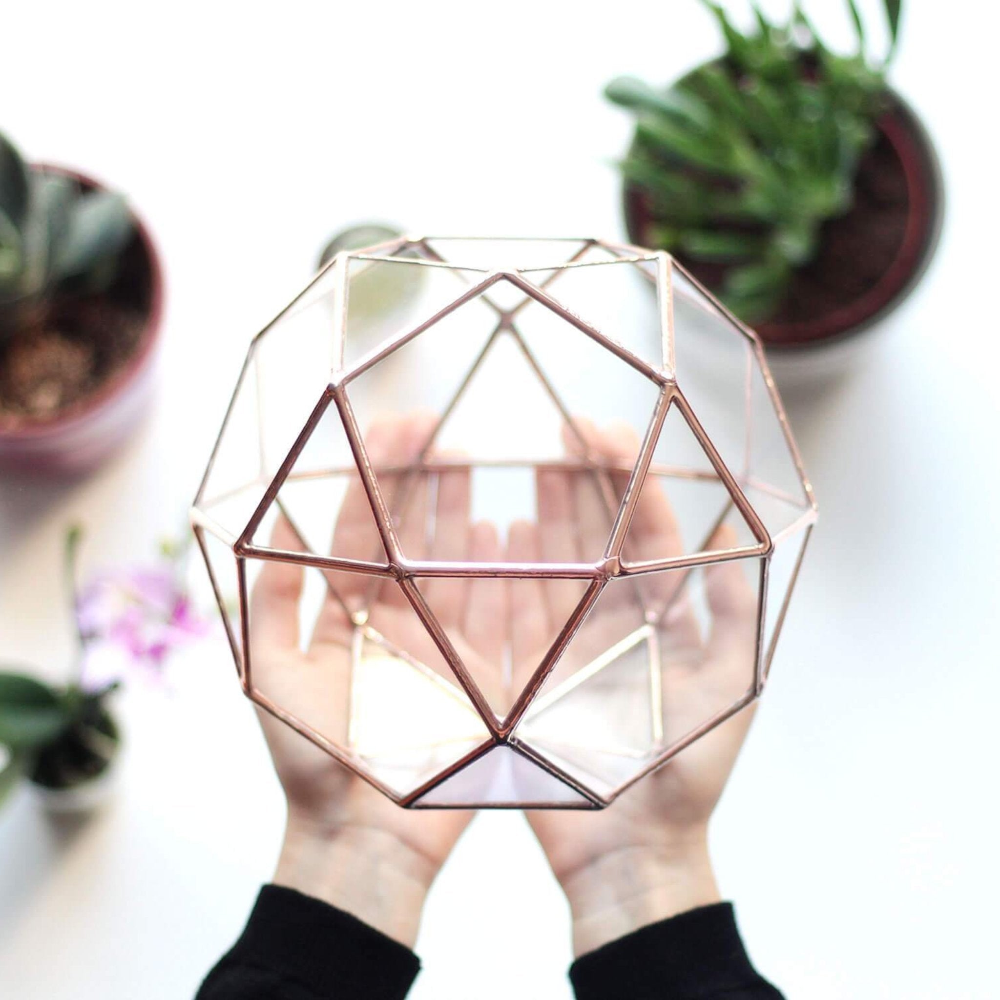 Glass Geometric Terrarium Container | Unique Christmas Gifts by Waen