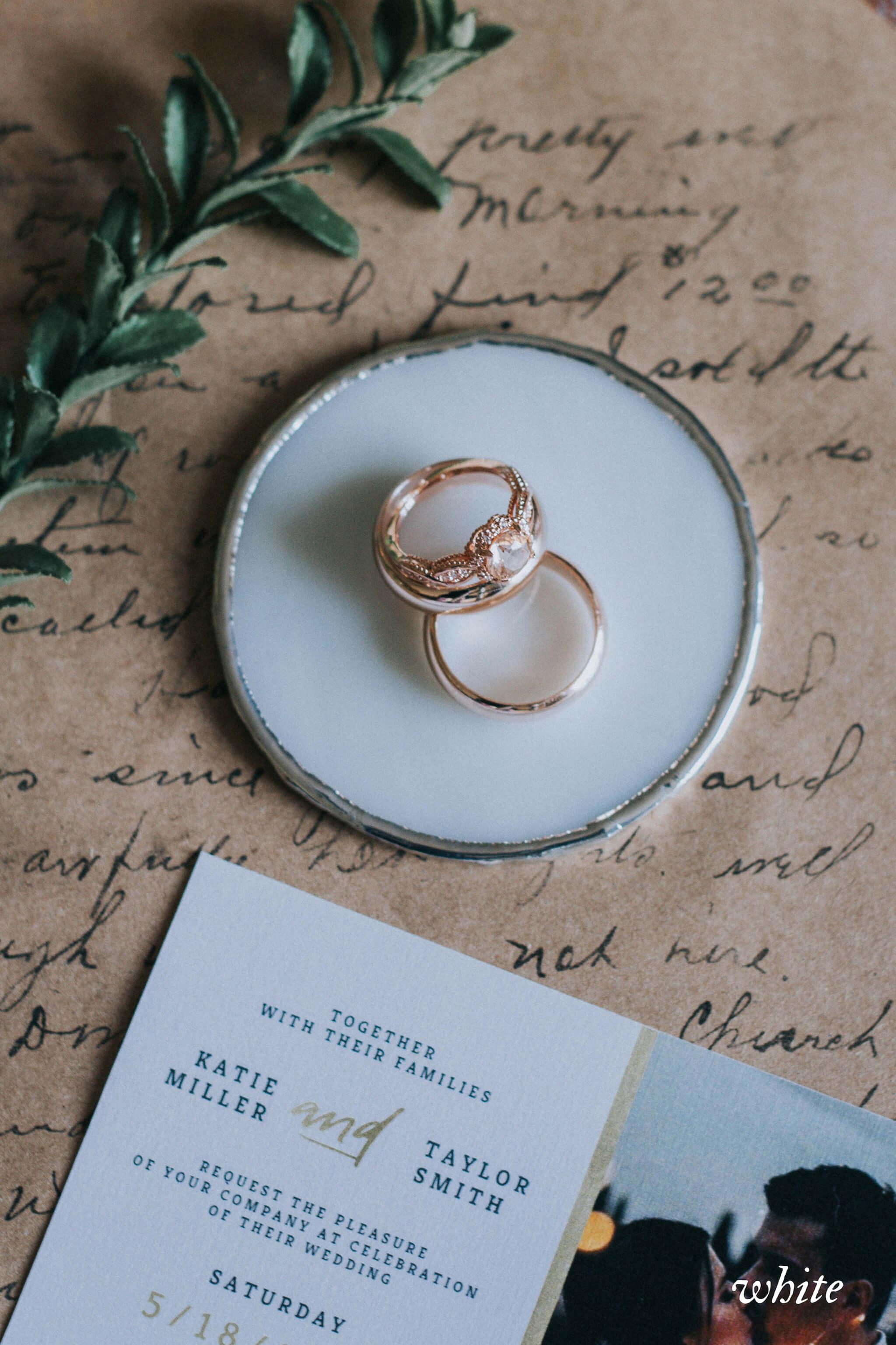 Custom Initial Ring Dish for Weddings & Engagements by Waen